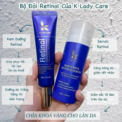 Kem Dưỡng tái tạo da K Lady Care Retinol + Bakuchiol Retinol Serum dưỡng trắng phục hồi da